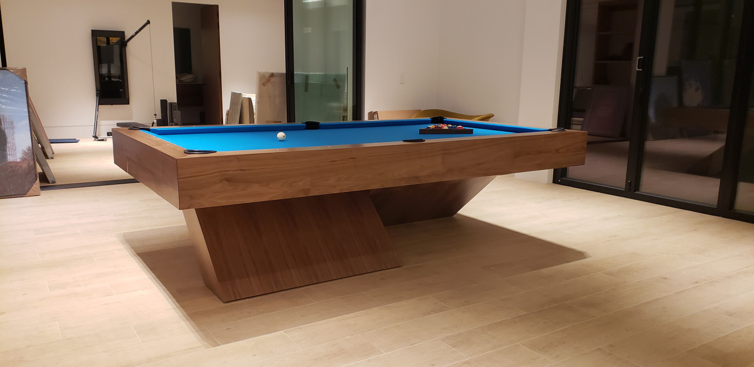 MODER POOL TABLE TULUM III CUSTOM NATURAL WALNUT