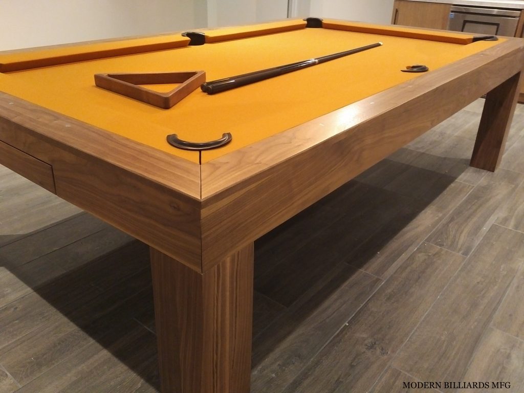 Modern Pool Table Natural Walnut - Modern Billiards Mfg (310) 962-6981