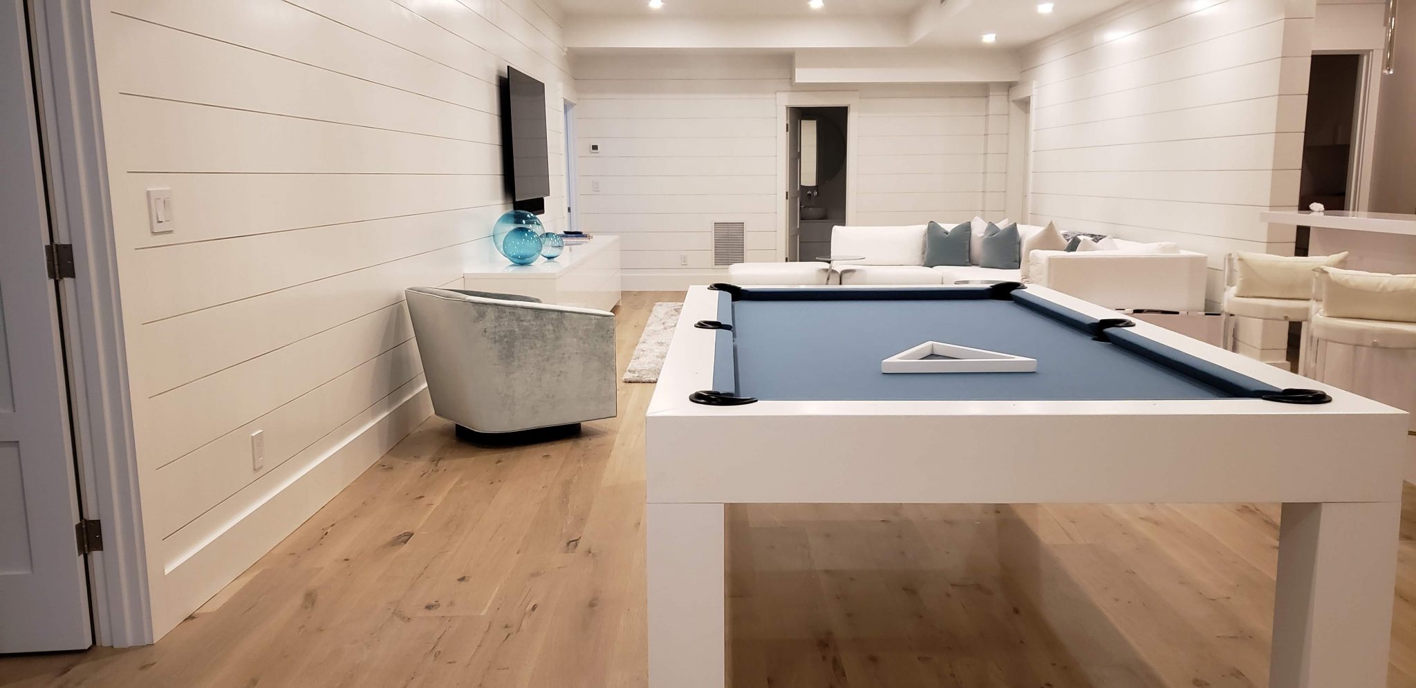 Modern White Pearl Pool Table with Drawer - Custom Made For You