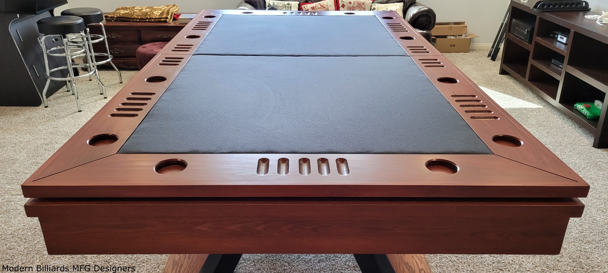Felix Steel Modern Pool Table - Modern Billiards Mfg (310) 962-6981