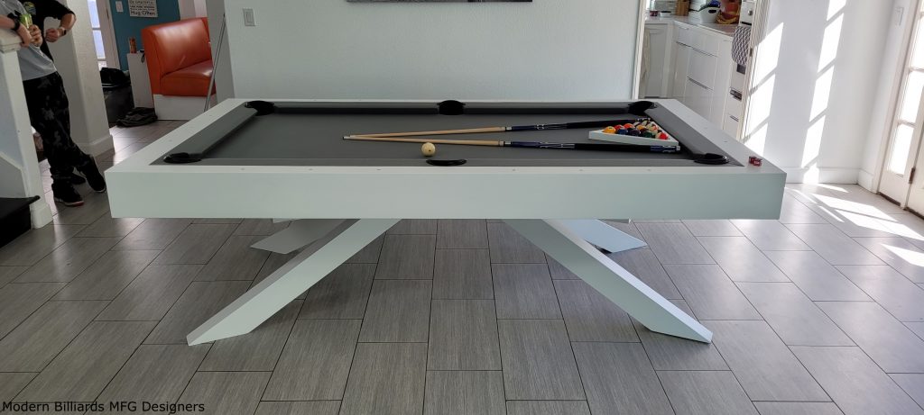 Modern White Spider Pool Table Billiards - Modern Billiards Mfg (310 ...