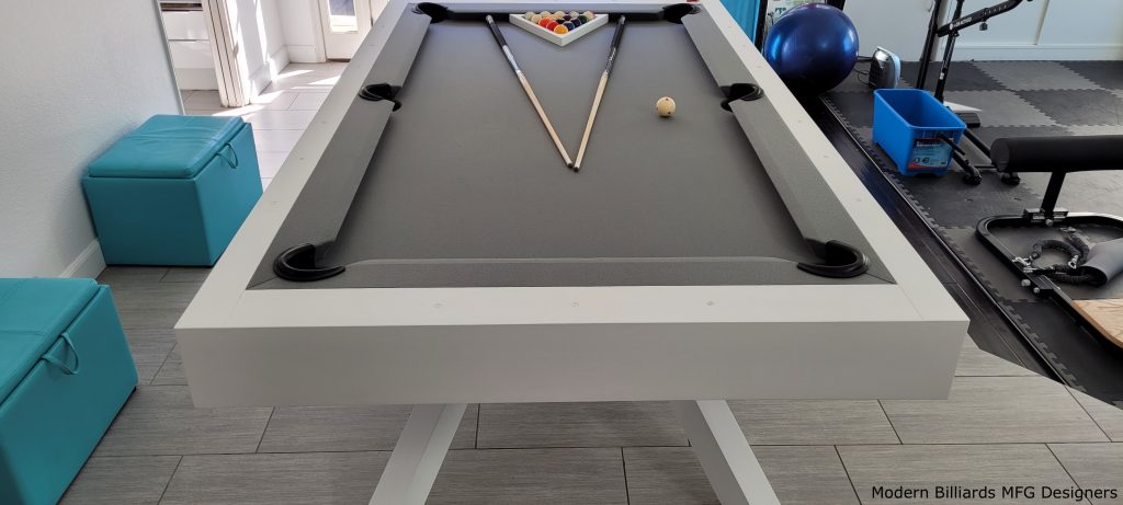 Modern White Spider Pool Table Billiards - Modern Billiards Mfg (310 ...