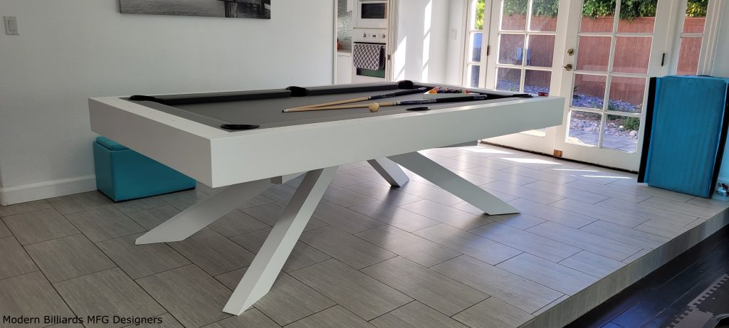Modern White Spider Pool Table Billiards - Modern Billiards Mfg (310 ...