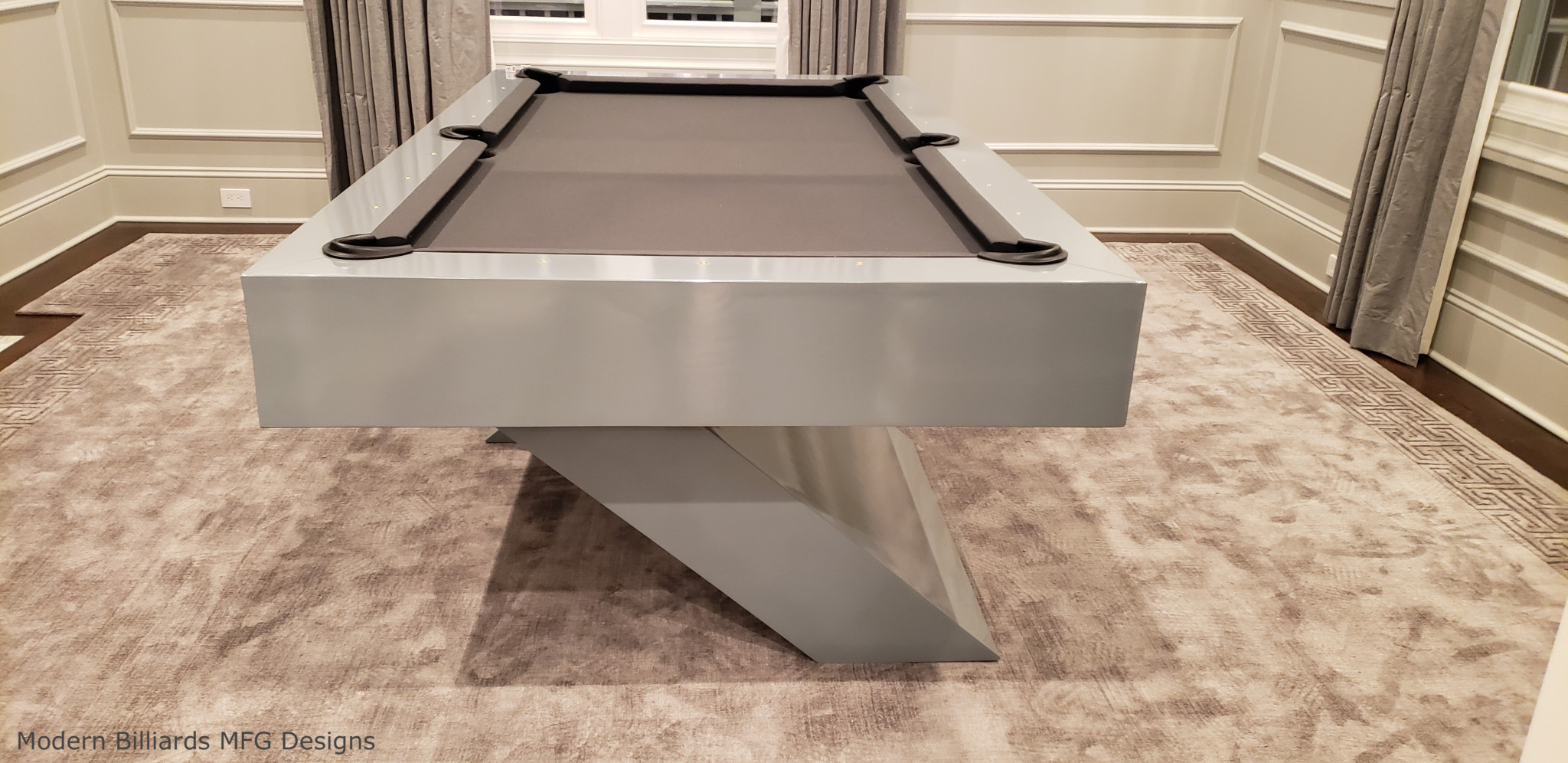 MODERN POOL TABLES MODEL MODERN TULUM III PIANO GREY FINISH - Modern ...