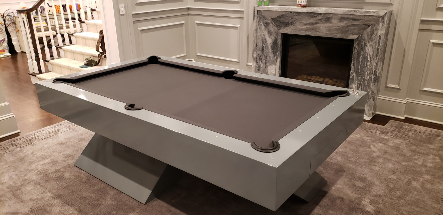 MODERN POOL TABLES MODEL MODERN TULUM III PIANO GREY FINISH - Modern ...