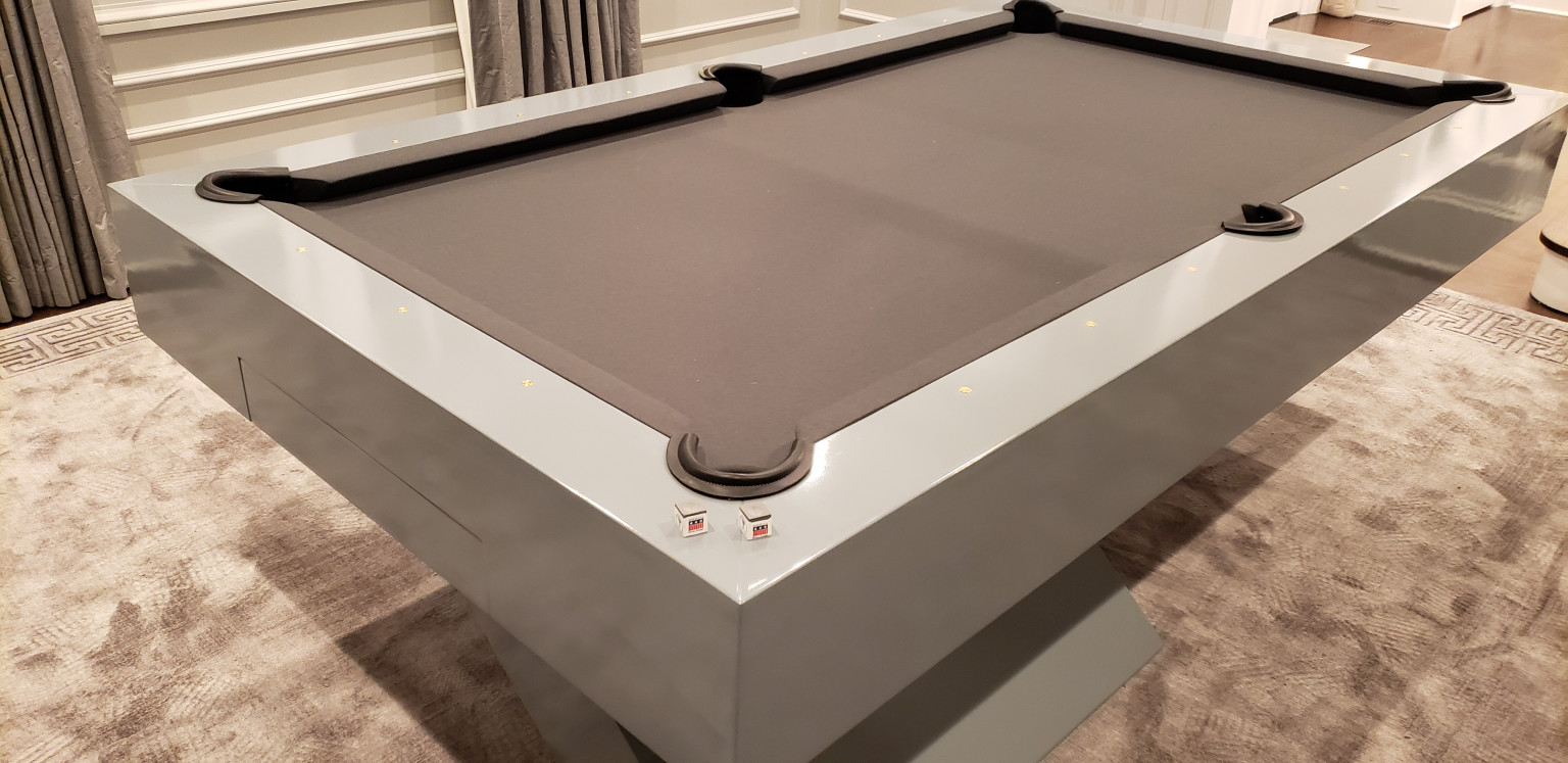 MODERN POOL TABLES MODEL MODERN TULUM III PIANO GREY FINISH - Modern ...