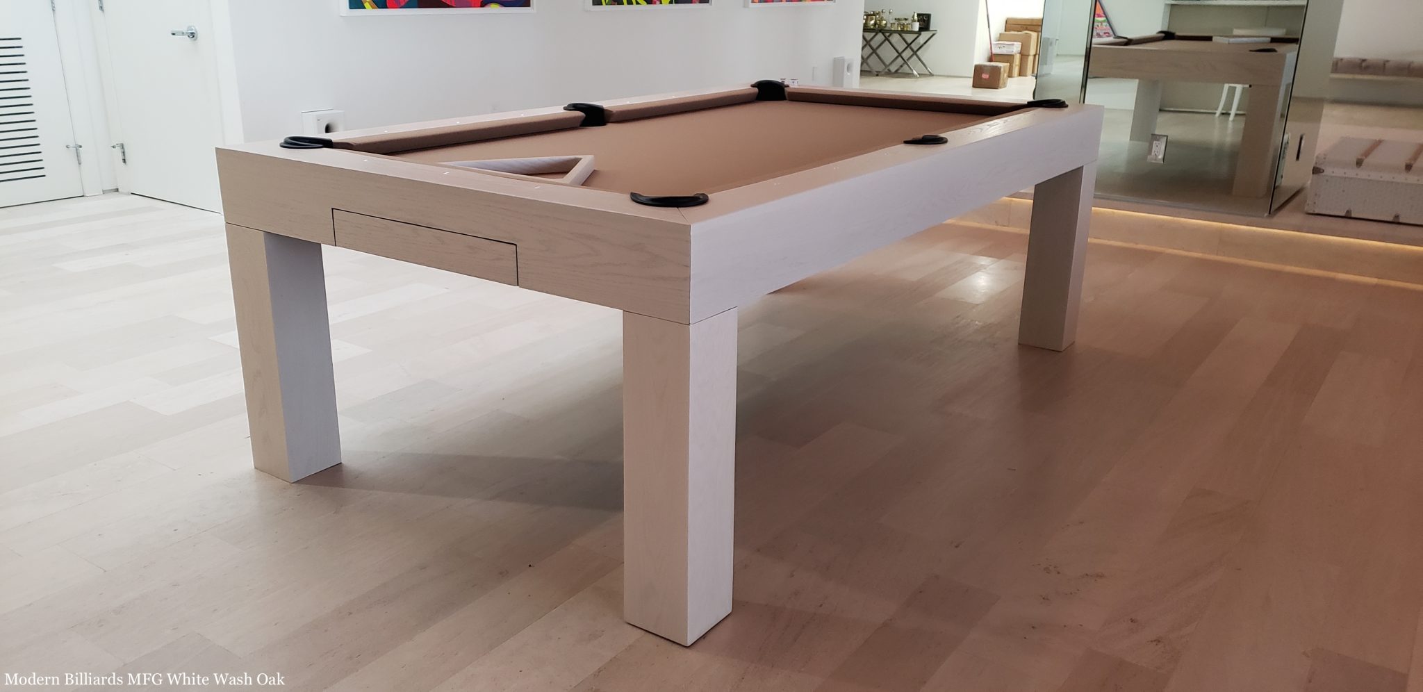 Modern White Wash Pool Table custom contemporary pool table