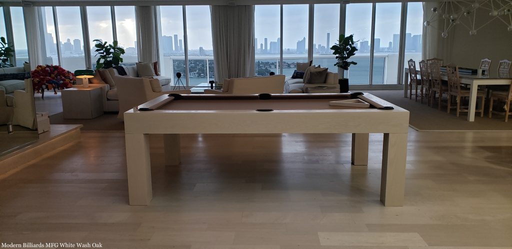 Modern White Wash Pool Table custom contemporary pool table