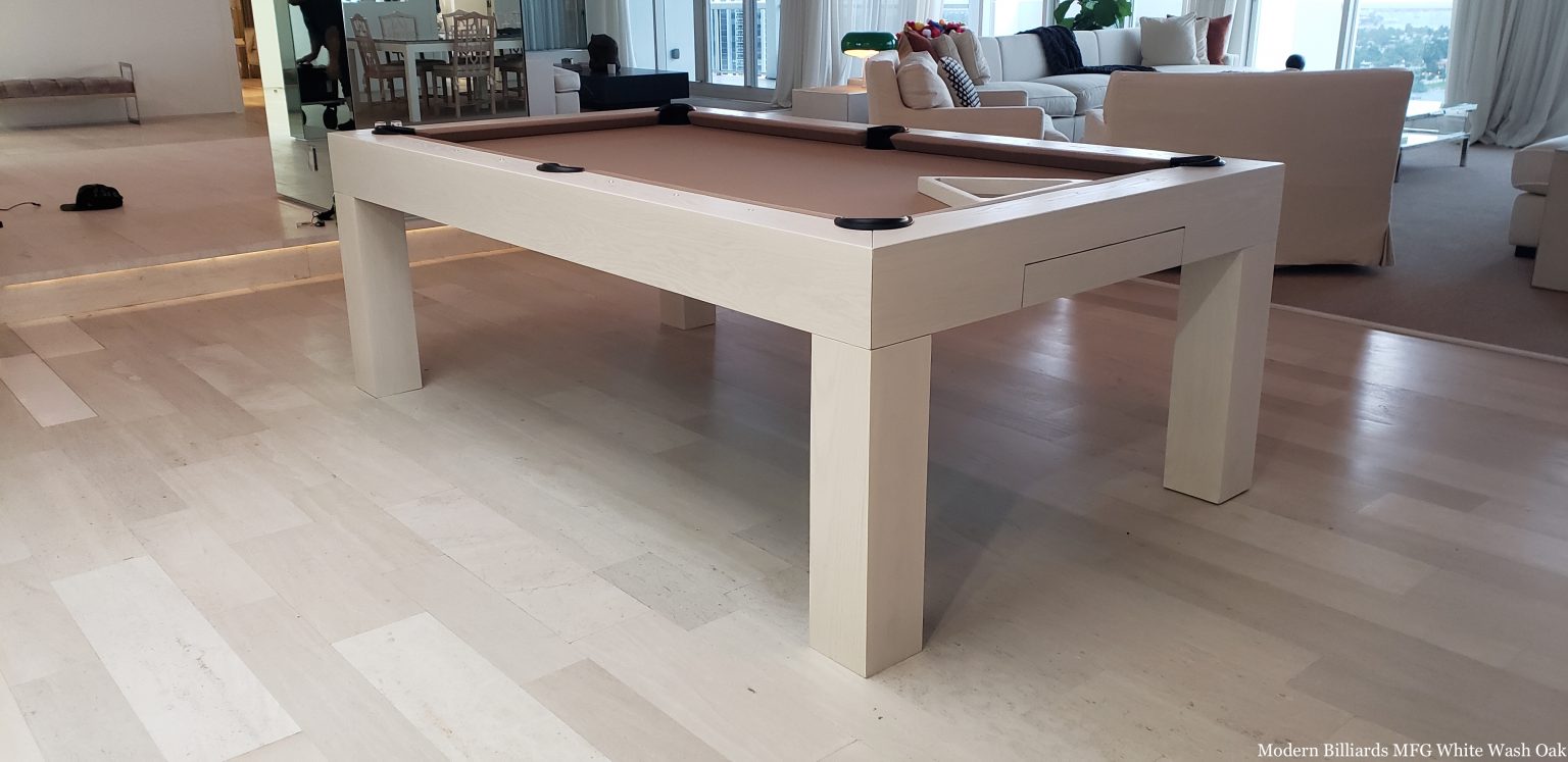 Modern White Wash Pool Table custom contemporary pool table