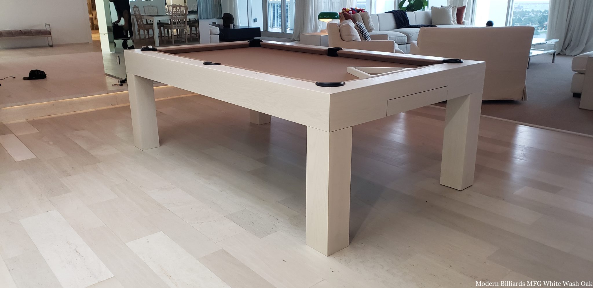 Modern White Wash Pool Table custom contemporary pool table