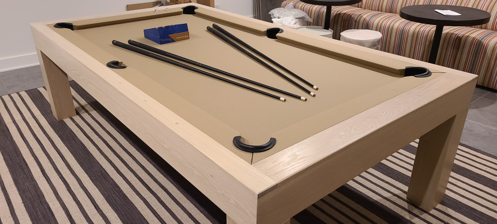 MODERN OAK BILLIARDS TABLE - Modern Billiards Mfg (310) 962-6981