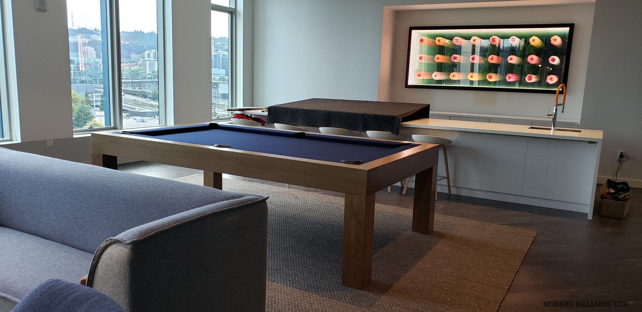 Modern Teak Stain Pool Table (Copy) (Copy) - Modern Billiards Mfg (310 ...