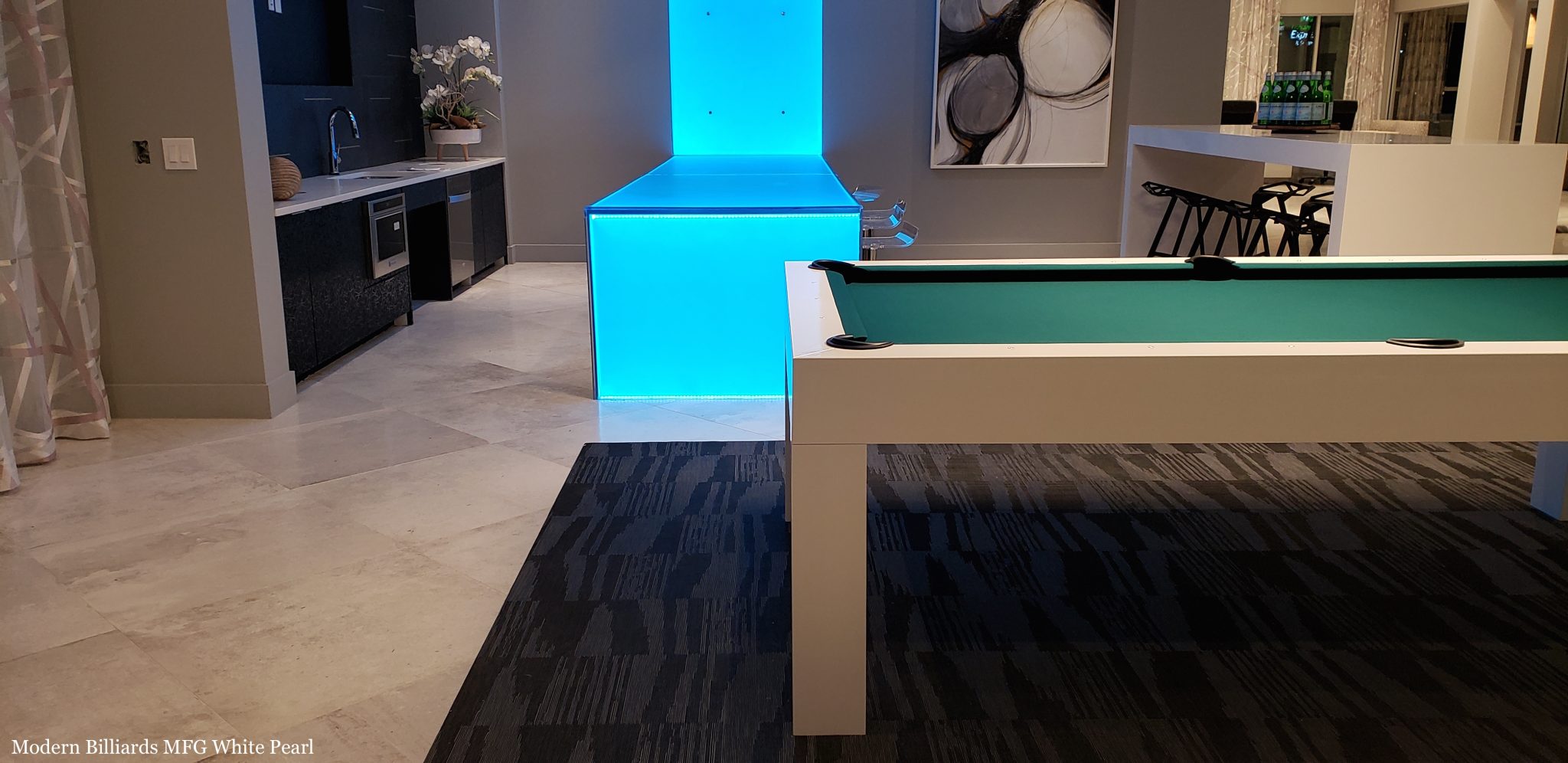 Modern White Pool Table (Copy) - Modern Billiards Mfg (310) 962-6981