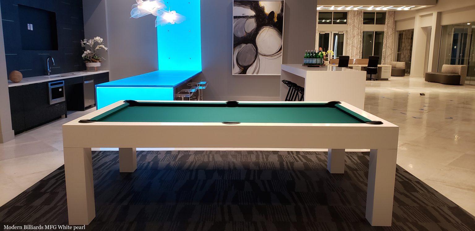 Modern White Pool Table (Copy) - Modern Billiards Mfg (310) 962-6981