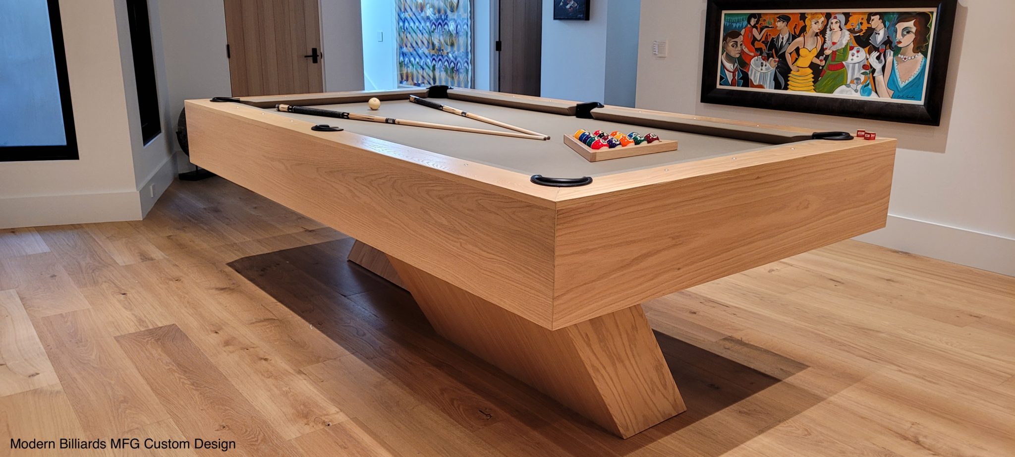 Modern Pool table Tulum 2 - Modern Billiards Mfg (310) 962-6981
