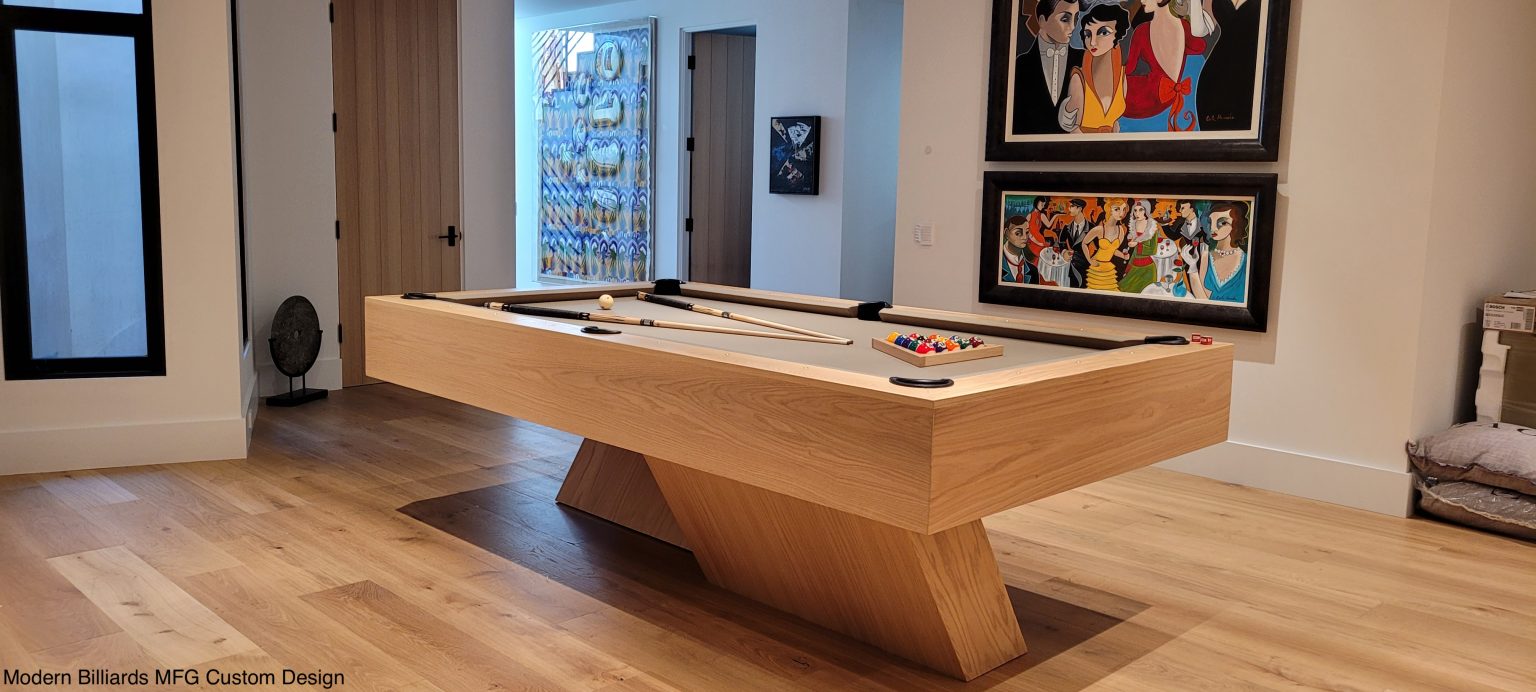 Modern Pool table Tulum 2 - Modern Billiards Mfg (310) 962-6981
