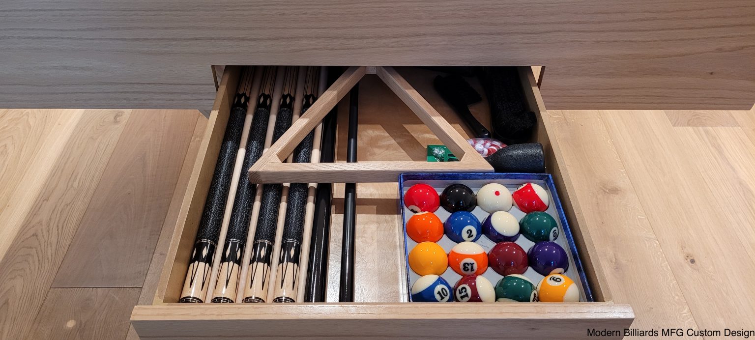 Modern Pool table Tulum 2 - Modern Billiards Mfg (310) 962-6981