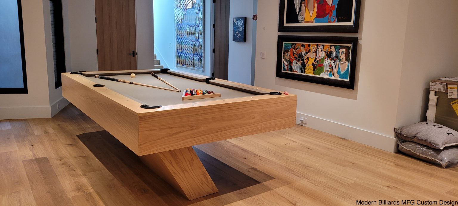 Modern Pool table Tulum 2 - Modern Billiards Mfg (310) 962-6981