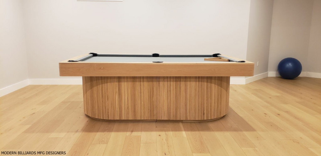 MODERN POOL TABLES MODEL FINNLEY RIFT WHITE OAK - Modern Billiards Mfg ...