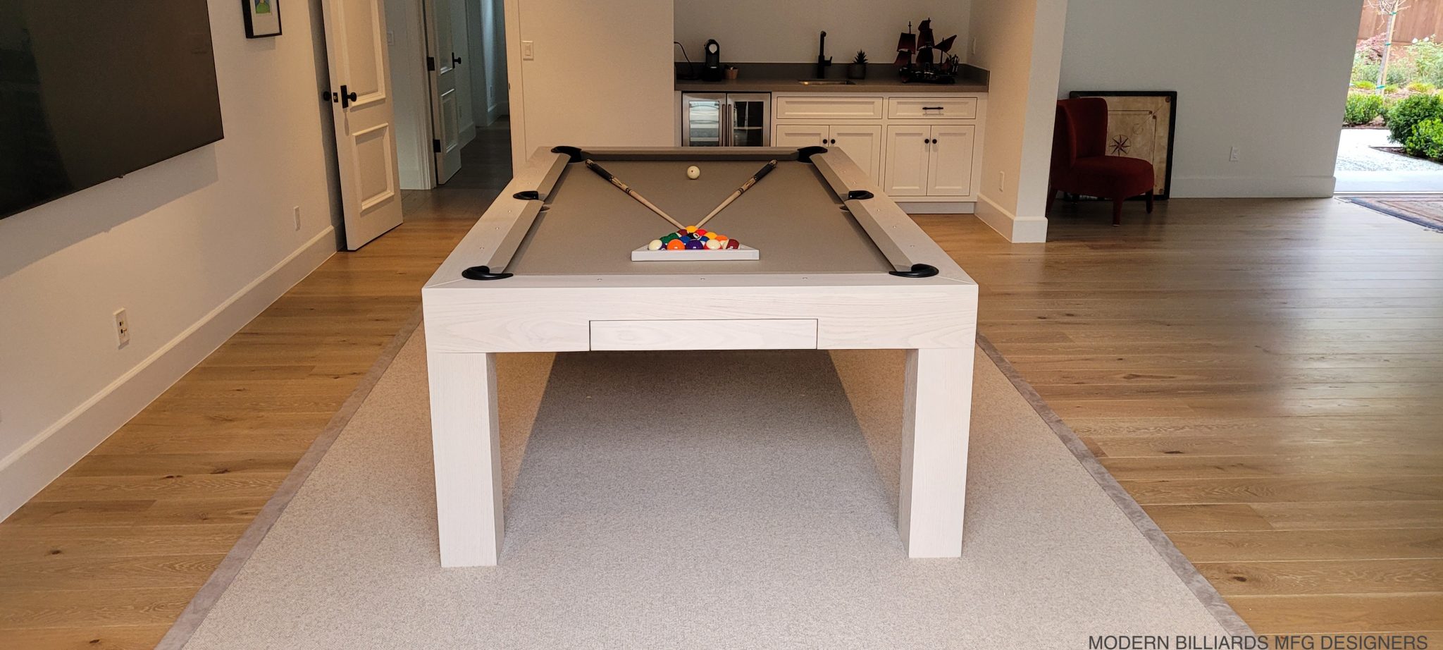 OAK WHITEWASH POOL TABLE modern custom contemporary tool tables