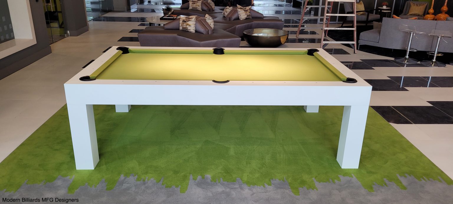 Modern Pool Table, Modern Matte White (Copy) - Modern Billiards Mfg ...