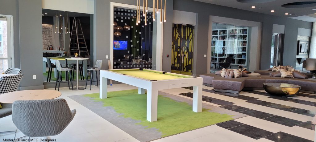 Modern Pool Table, Modern Matte White (Copy) - Modern Billiards Mfg ...