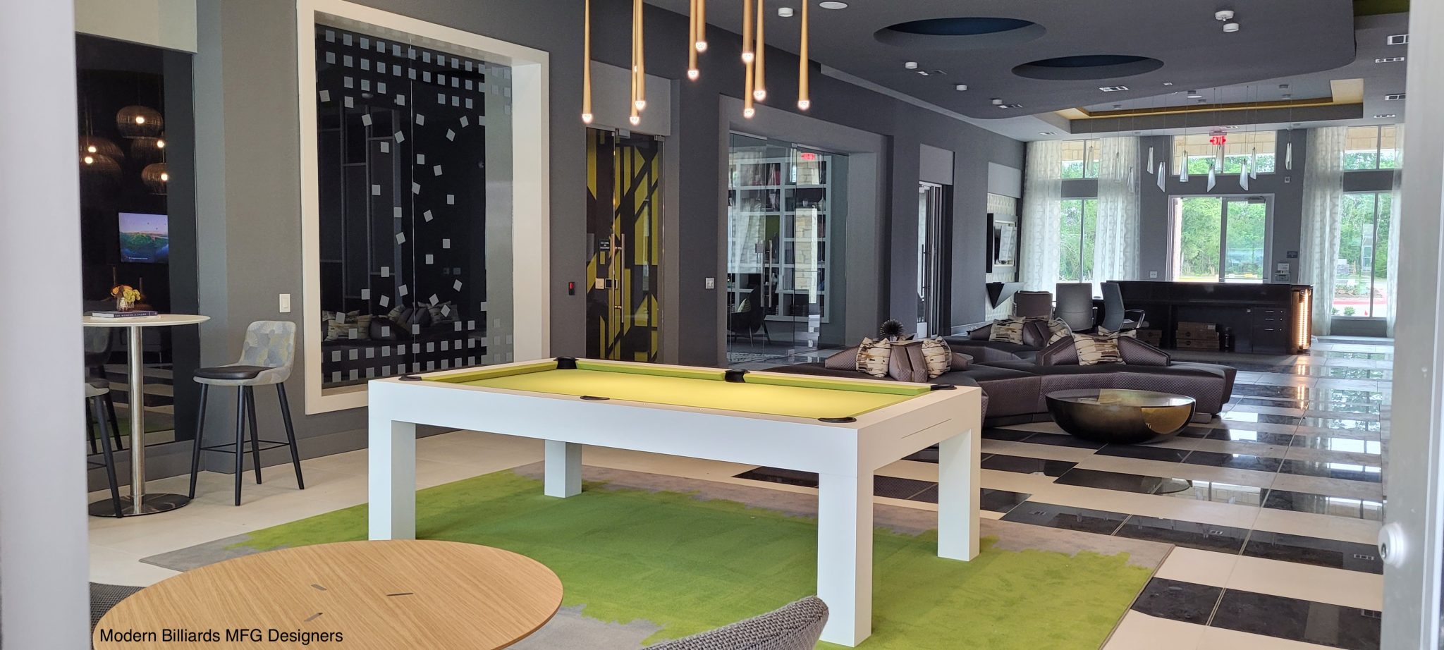 Modern Pool Table, Modern Matte White (Copy) - Modern Billiards Mfg ...