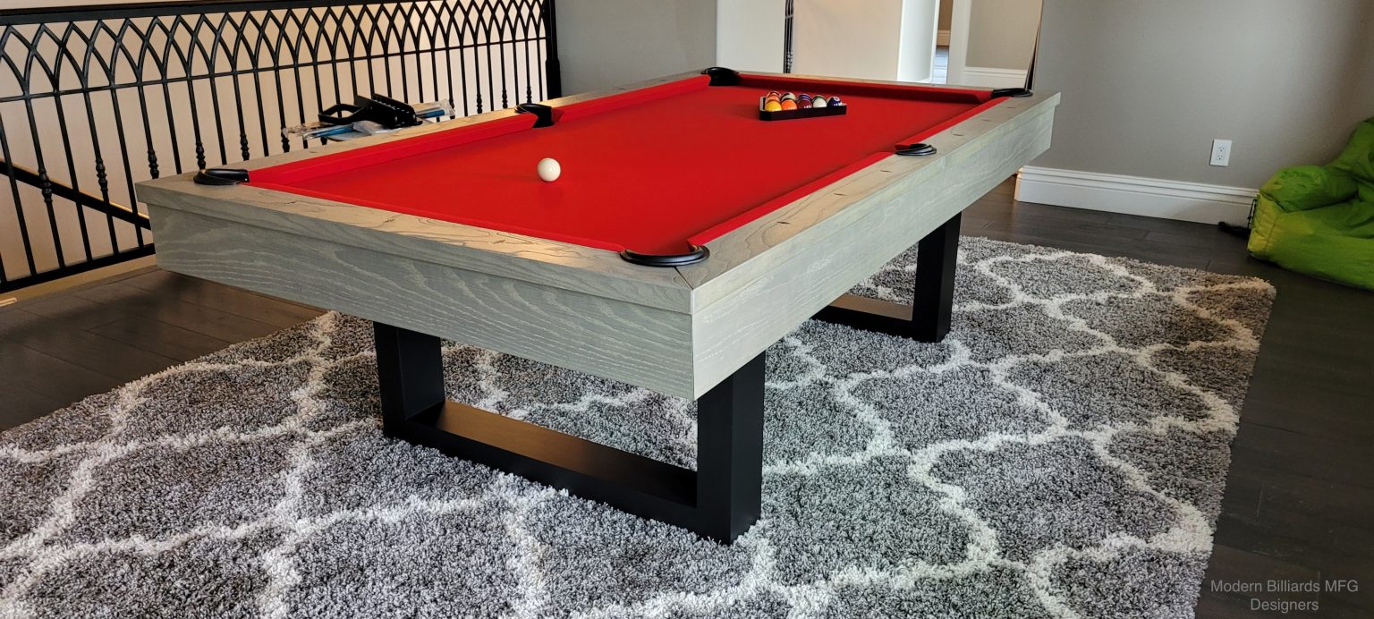 Modern Pool Table Ulises Grey - Modern Billiards Mfg (310) 962-6981
