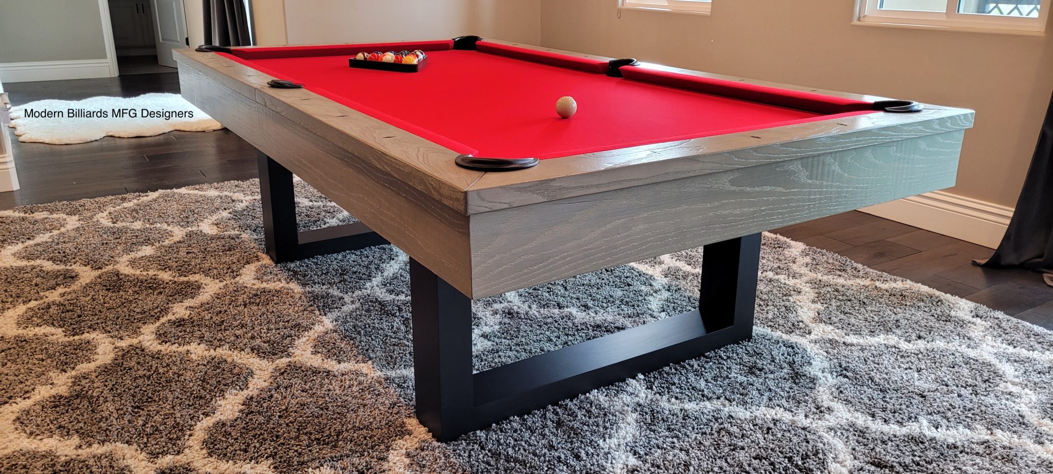 Modern Pool Table Ulises Grey - Modern Billiards Mfg (310) 962-6981