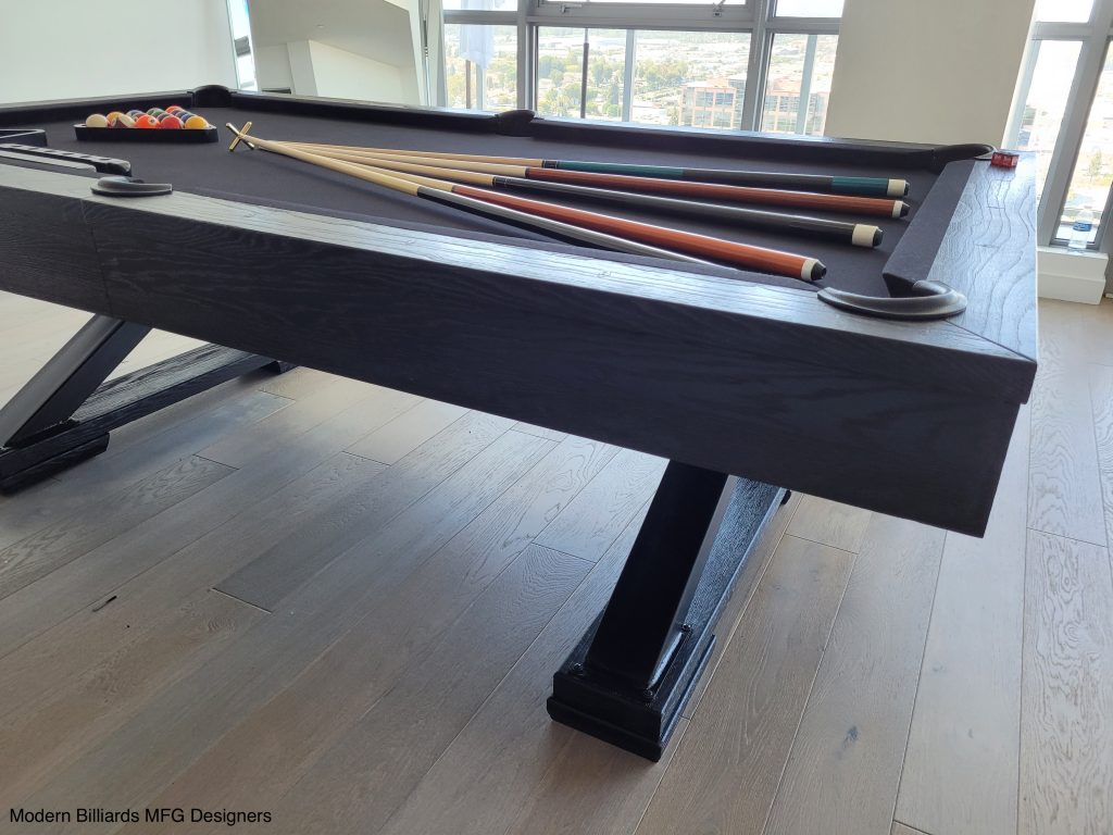 Contemporary Xaviers Steel Pool Table - Modern Billiards Mfg (310) 962-6981