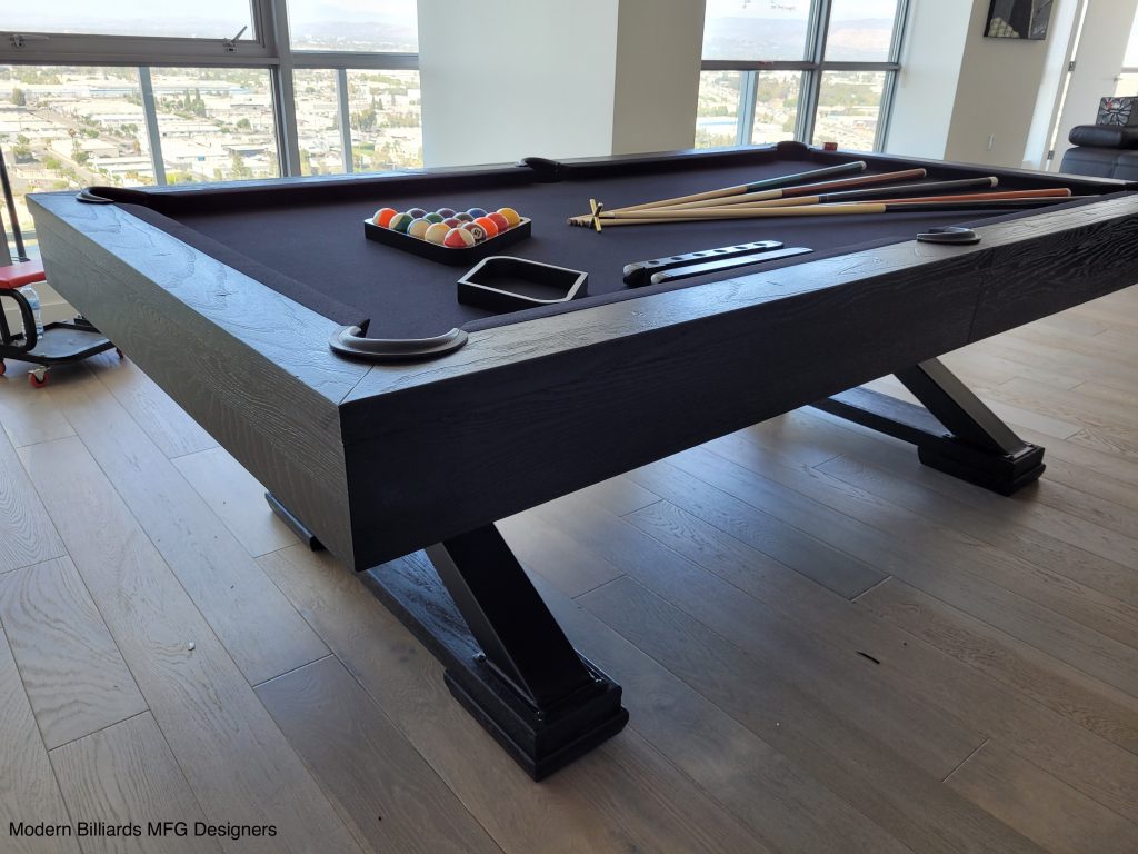 Contemporary Xaviers Steel Pool Table - Modern Billiards Mfg (310) 962-6981