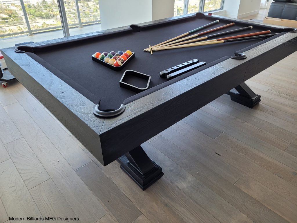 Contemporary Xaviers Steel Pool Table - Modern Billiards Mfg (310) 962-6981