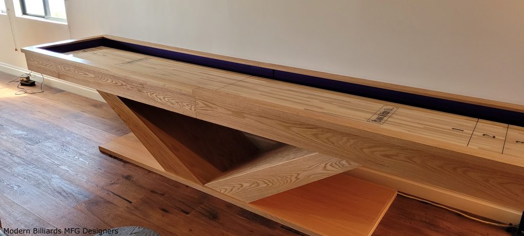 RIVIERA OAK POOL TABLE custom contemporary steel modern pool table