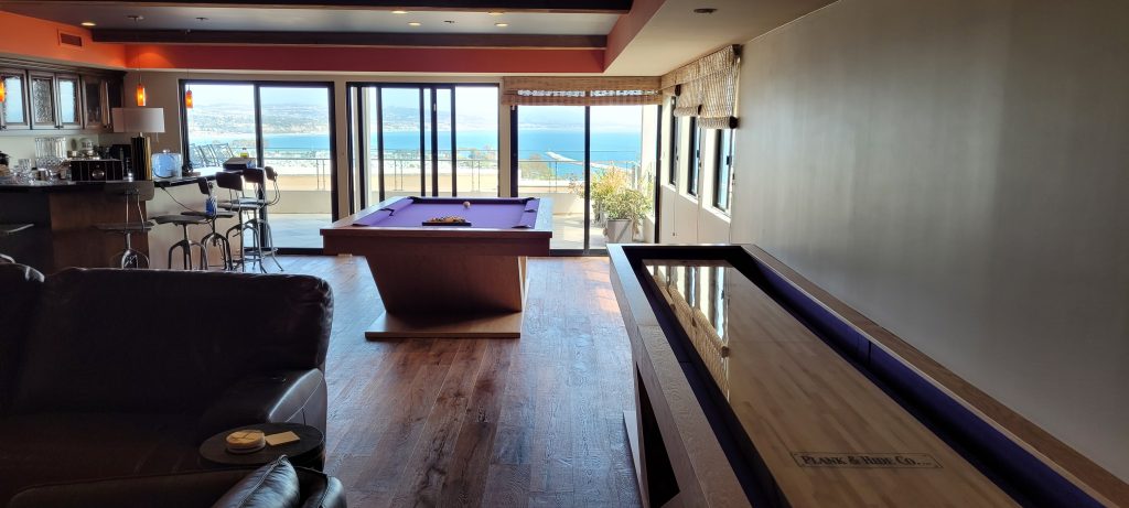 RIVIERA OAK POOL TABLE custom contemporary steel modern pool table