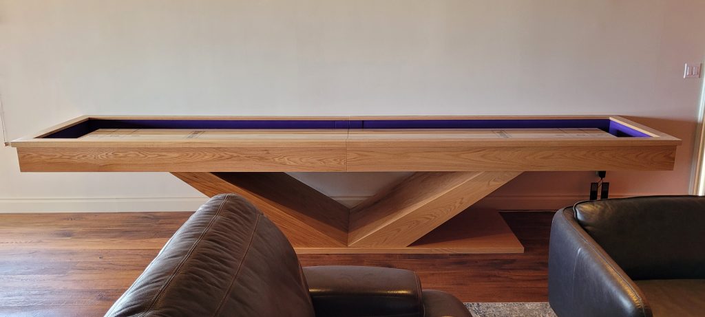 RIVIERA OAK POOL TABLE custom contemporary steel modern pool table