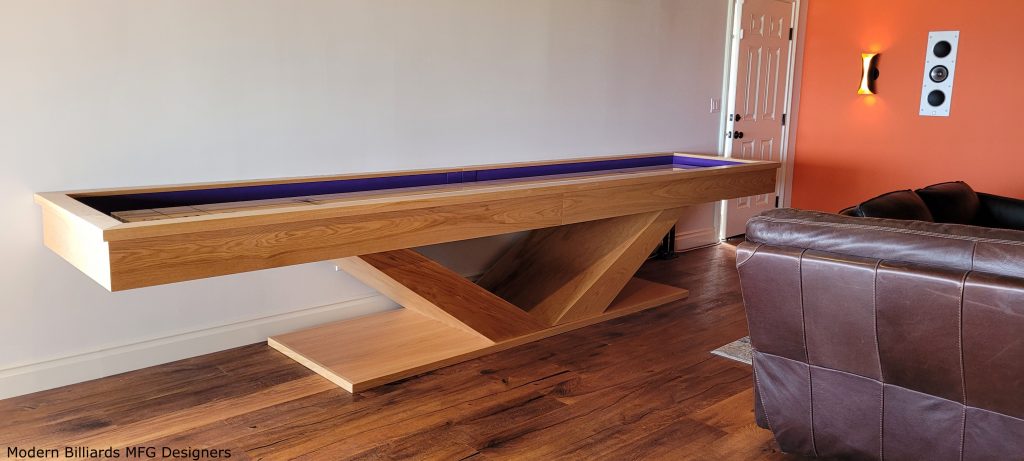 RIVIERA OAK POOL TABLE custom contemporary steel modern pool table