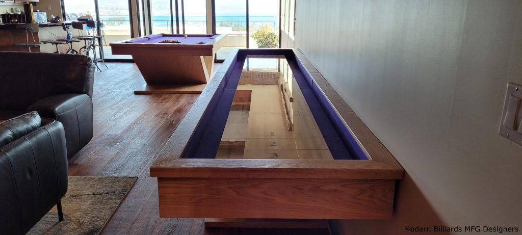 RIVIERA OAK POOL TABLE custom contemporary steel modern pool table