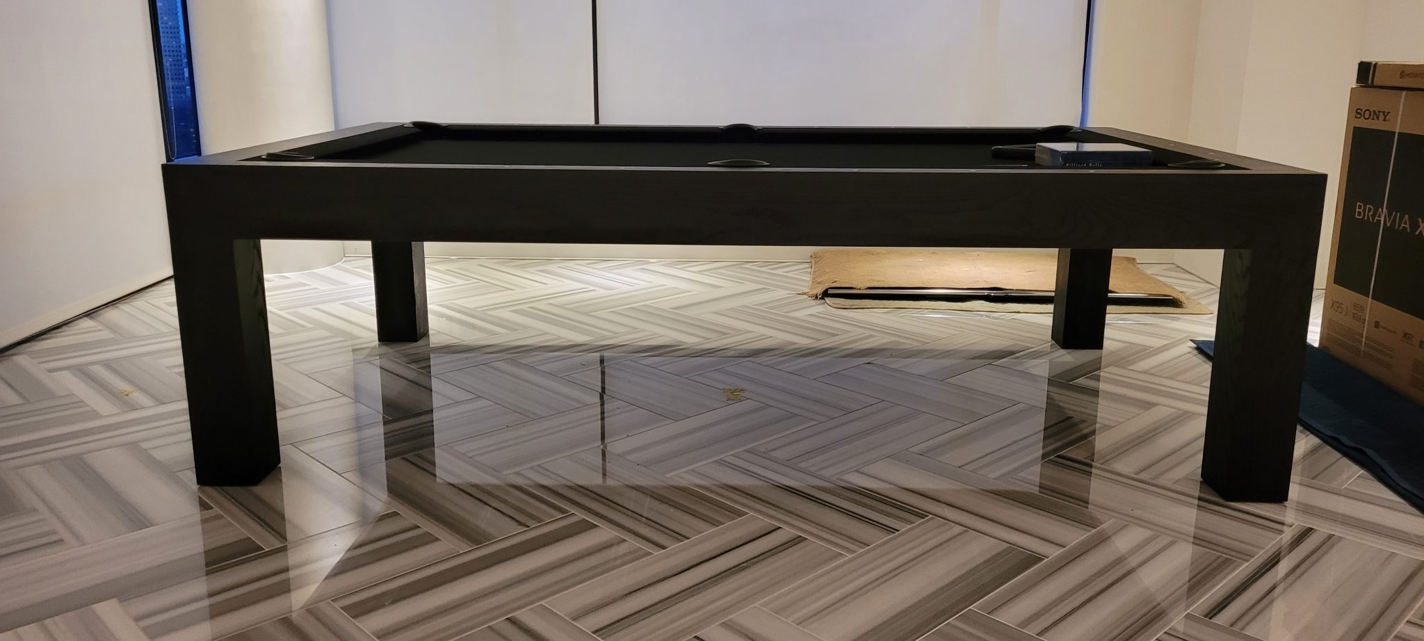 MODERN - MODEL MODERN BLACK MATTE POOL TABLE