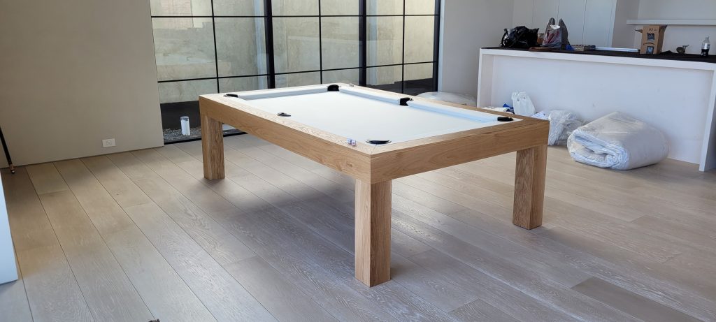 MODEL MODERN NATURAL WHITE OAK RIFT POOL TABLE