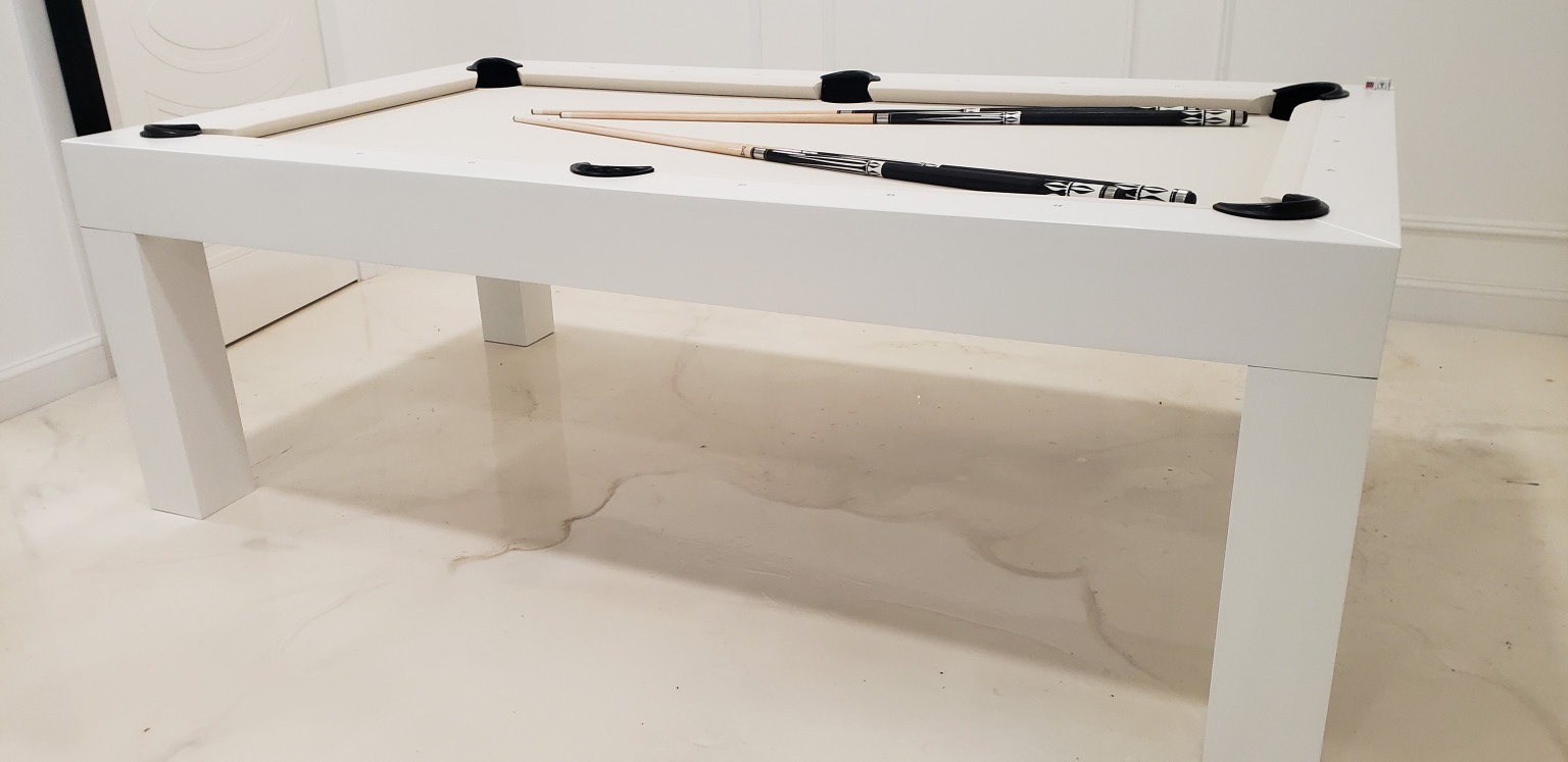 MODEL MODERN WHITE PEARL POOL TABLE