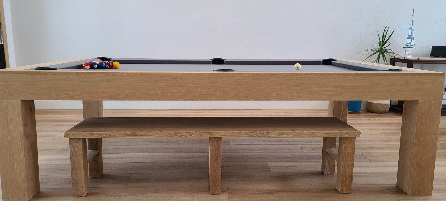 Model Modern White oak POOL TABLE